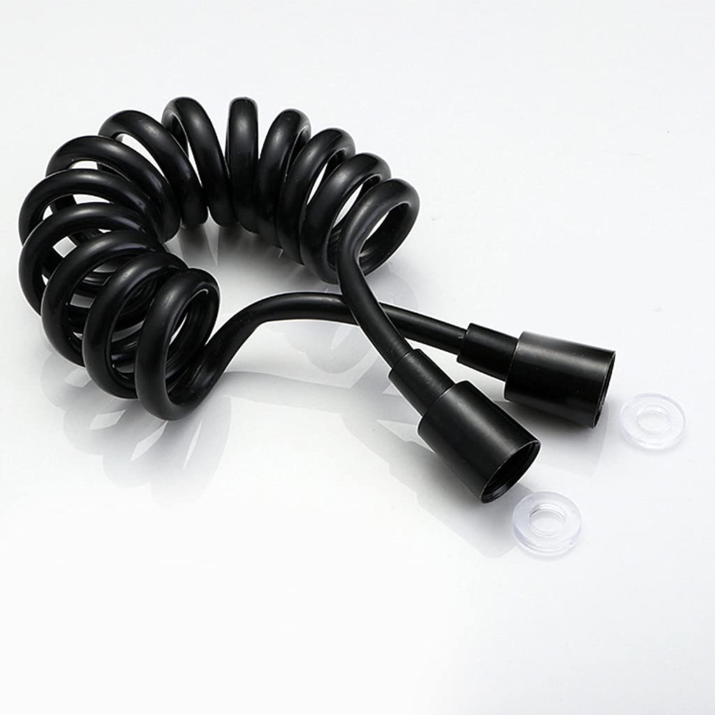 Retractable Spring Hose Flexible Telescopic Shower Hose For Handheld Shower For Head Toilet Bidet Sprayer Black/Gray/W