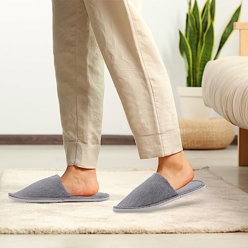 Rocutus Disposable Slippers,2 Pair Disposable Slippers Bulk Guest Slippers,Travel Portable Polyester-cotton Slippers Home Interior Slippers Hotel Special Anti-skid Shoes Cotton Trailer
