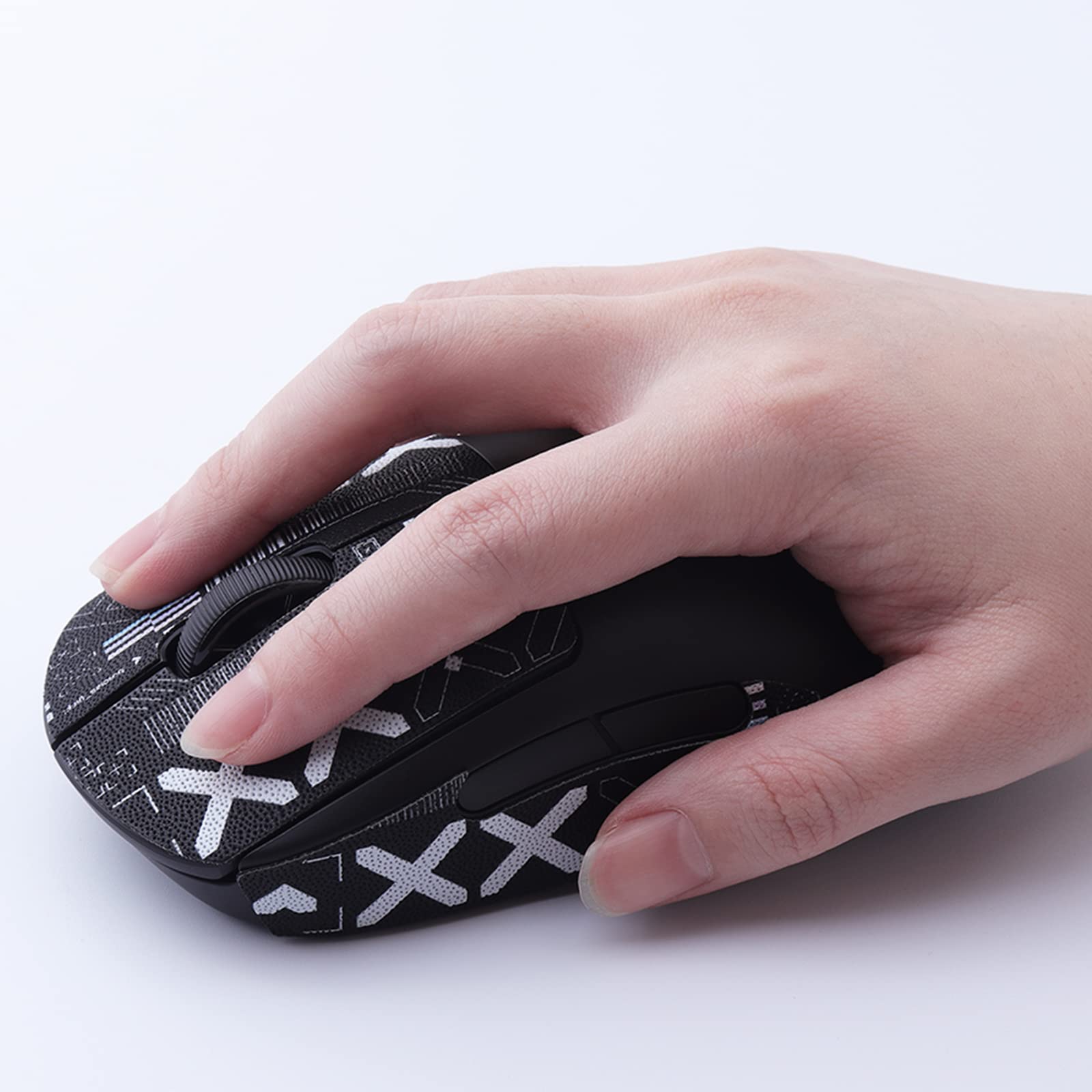 Hyekit Mouse Grip Tape for Logitech G PRO X Superlight Anti-Slip Grip Tape for Mouse - Sweat Resistant - Easy to Use Self-Adhesive Design - Pre-Cut - Professional Mice Upgrade Kit(Black)