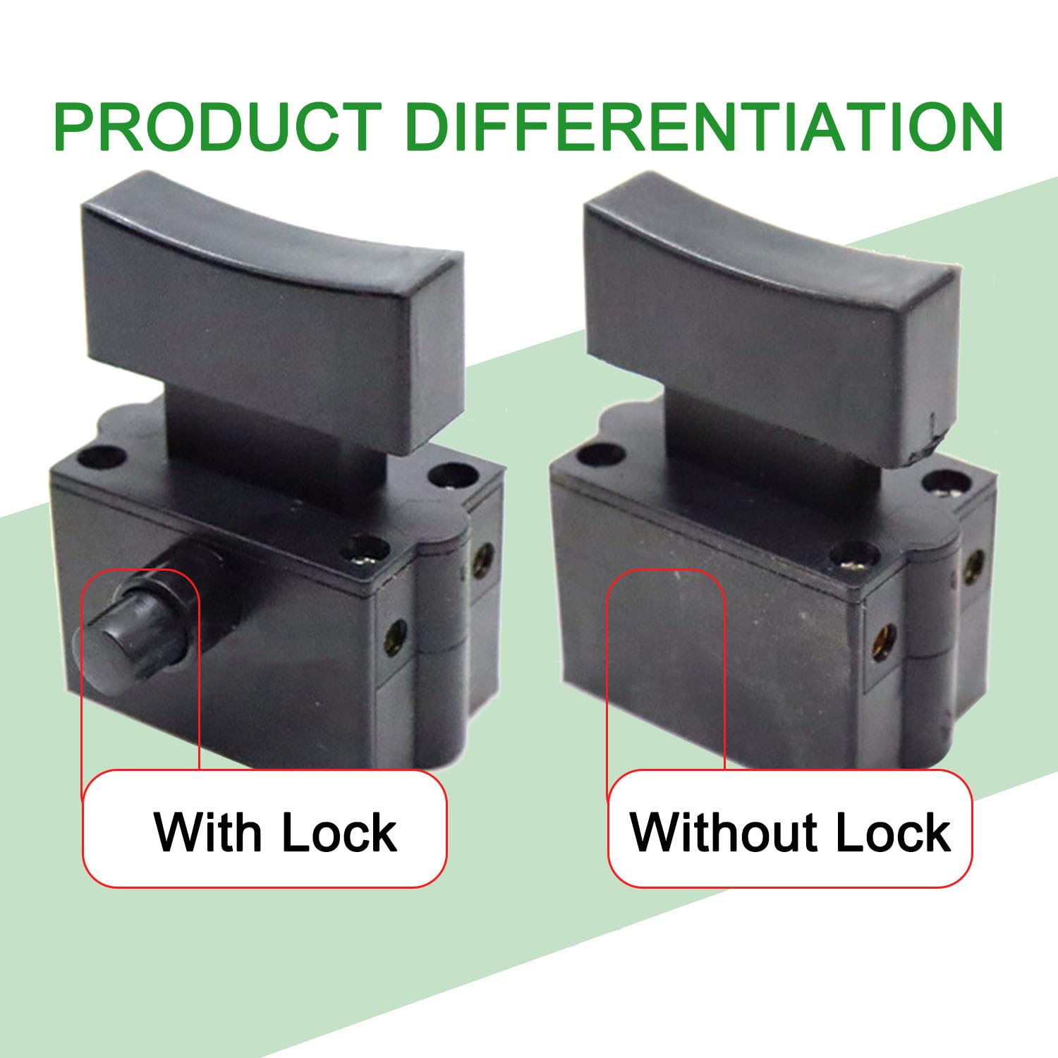 Fielect Electric Hammer Trigger Switch for Bosch NO.14 180 Electric Hammer Drill Tool Power Speed Control Push Button Switch
