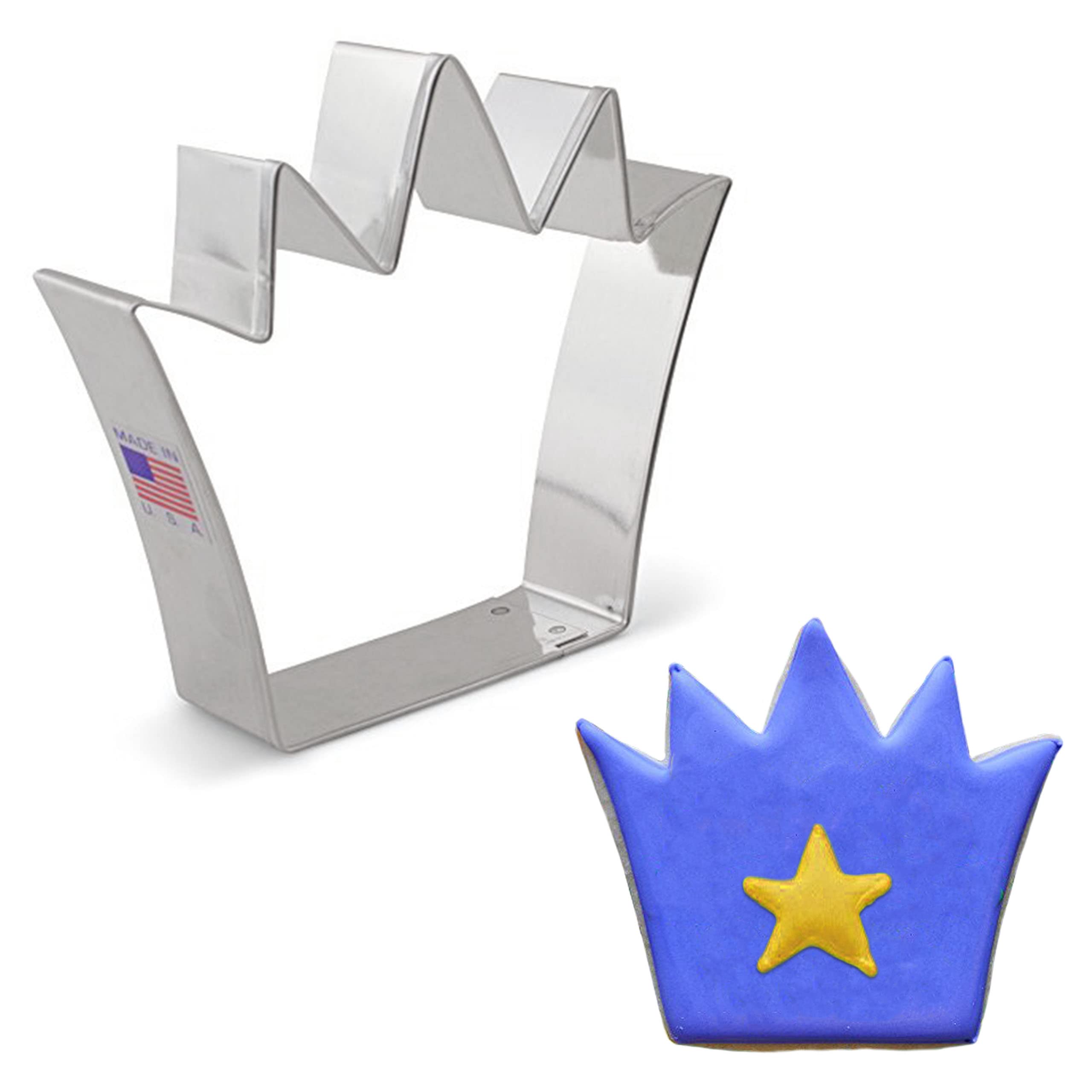 King Crown Cookie Cutter, 4.25" Made in USA by Ann Clark
