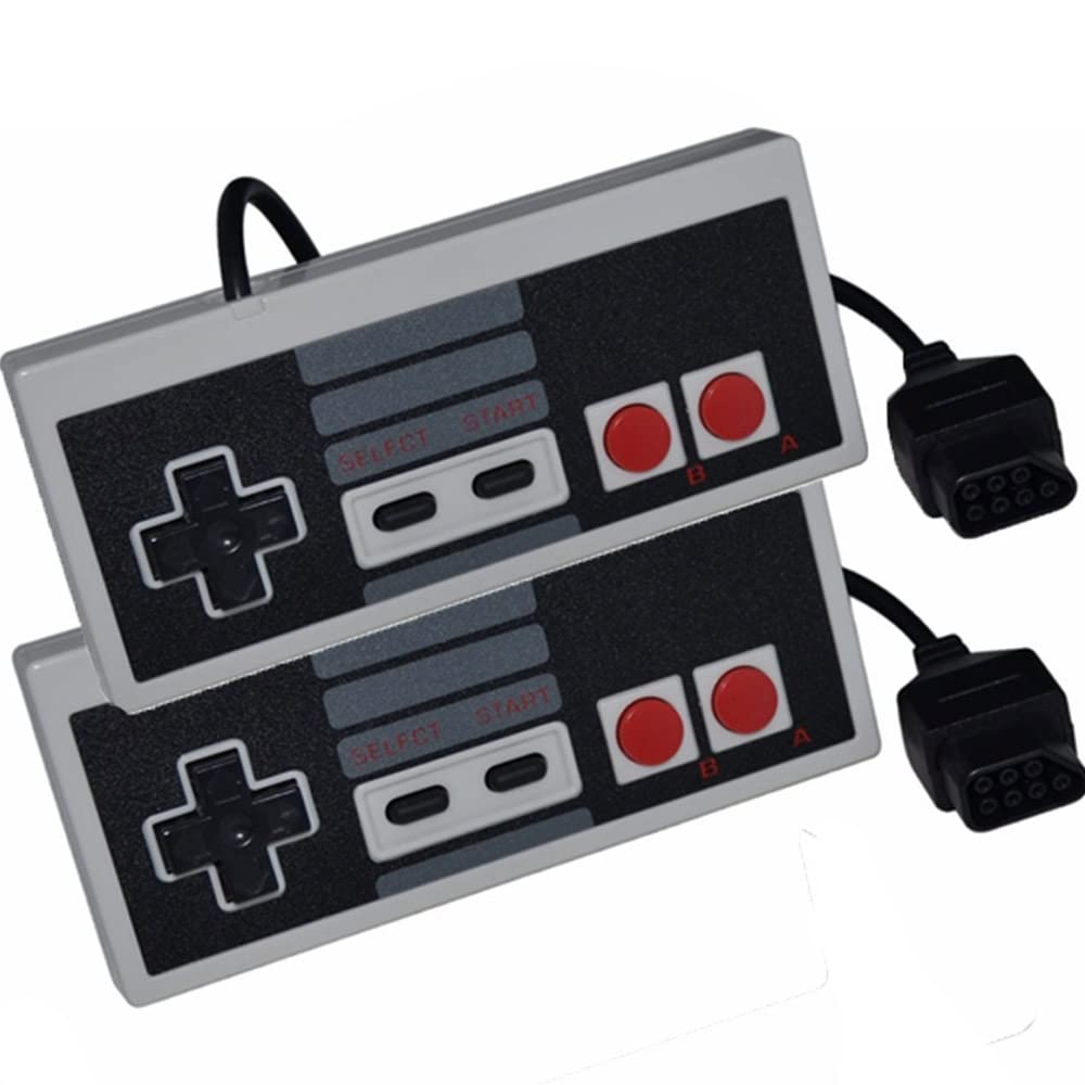 HISPEEDIDO 7 Pin 1 Pair Wire Controller for NES, 6FT Game Joypad for TV Video Game Console Entertainment GamingAccessories