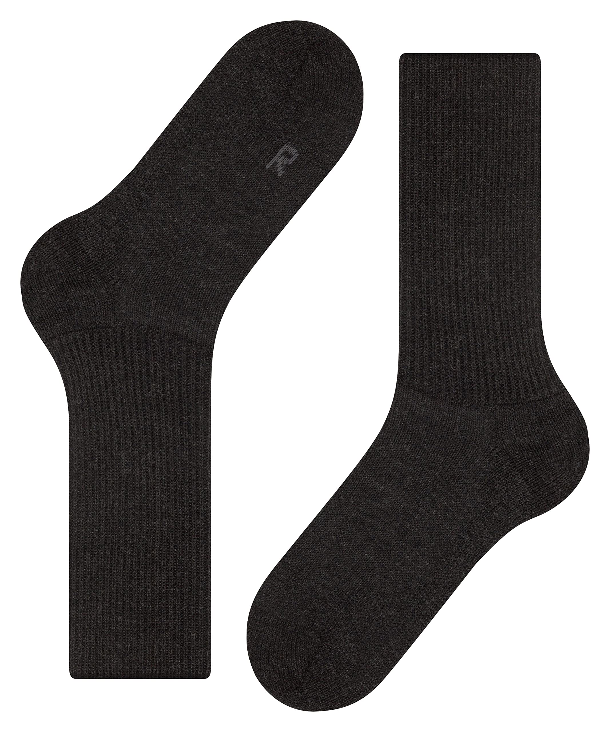 FALKE Unisex Walkie Ergo Socks, Crew Length, Thick Sole, Hiking Sock, Breathable, Moisture-Wicking, Merino Wool, Grey (Anthracite Melange 3080), 9-10, 1 Pair
