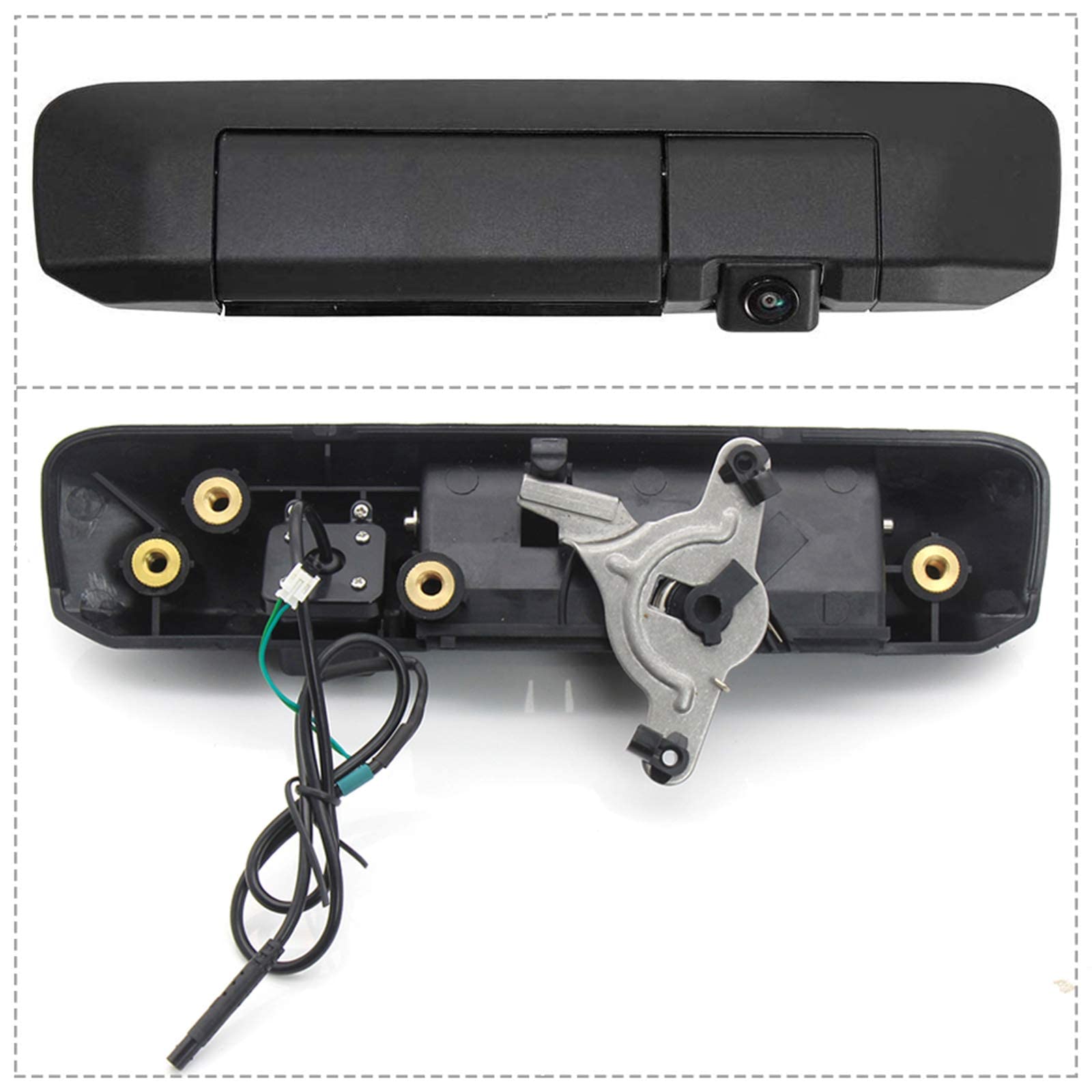 for Toyota Tacoma 2005-2014 Tailgate Handle Backup Camera & 4.3" Auto Adjusting Brightness LCD Mirror Monitor Rear View Interior Replacement Car Safety Reverse Parking Cameras Kit
