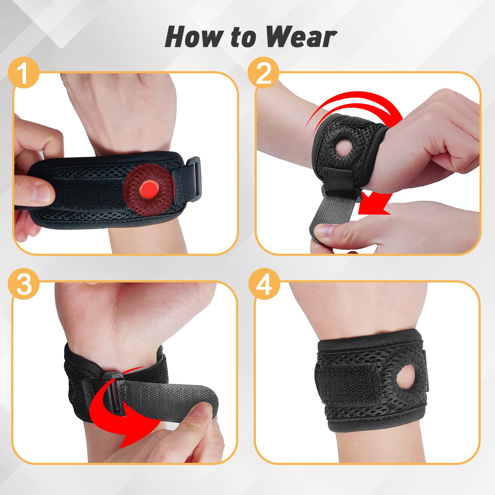 JISHAHS Wrist Brace for TFCC Tear, TFCC Wrist Band for Pain Relief - Triangular Fibrocartilage Complex Injury, Pinky Side Wrist Pain, DRUJ Instability, Universal for Left and Right Hand (S/M)