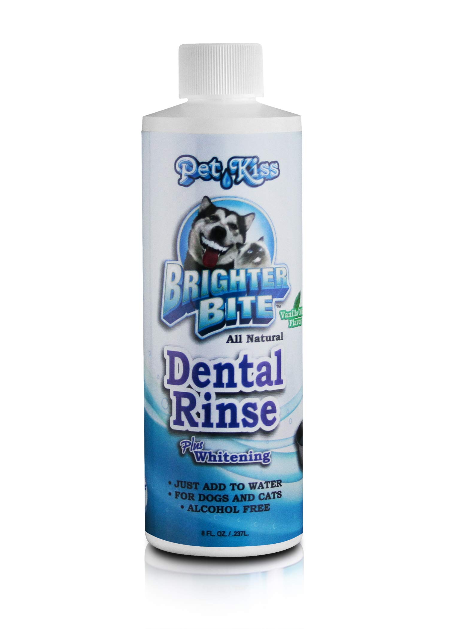 Pet Kiss Brighter Bite Dental Rinse for Pets, 8-Ounce