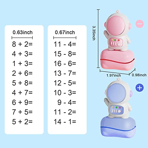 Roller Digital Teaching Stamp for Kids,LEGMEE Addition and Subtraction Seal Arithmetic Artifact, Within 100 Teaching Math Practice Questions, for Preschool Kindergarten Homeschool Supplies (2pcs)