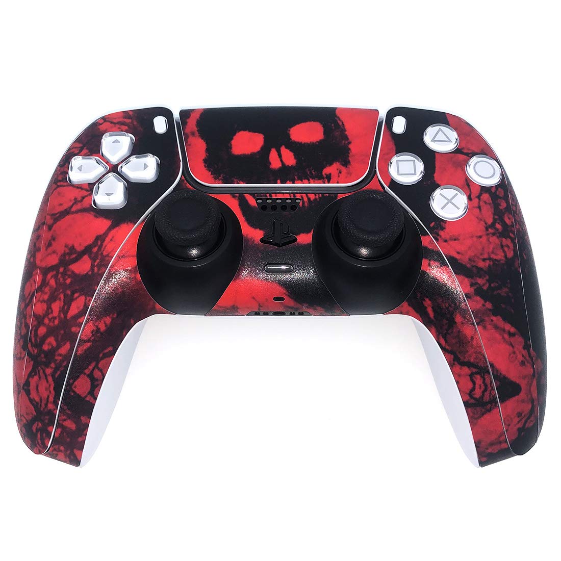 Gebaisi PS5 Controller Skin Sticker for Playstation 5 Cover Wrap Decal Blood Skull
