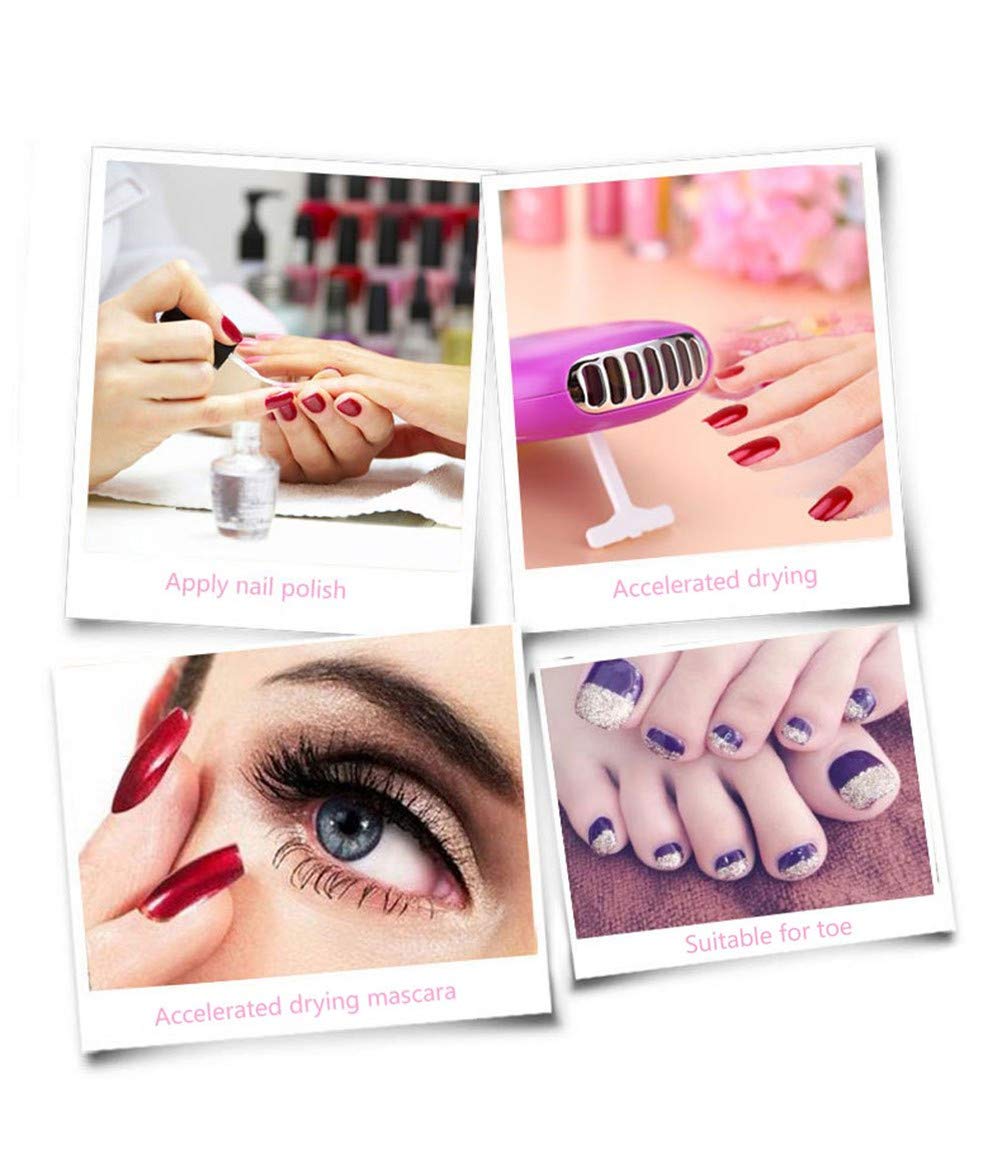Feugole Eyelash Fan for Extension, Mini USB Lash Dryer Fan for Eyelash Extend Rechargeable Electric Handheld Fan