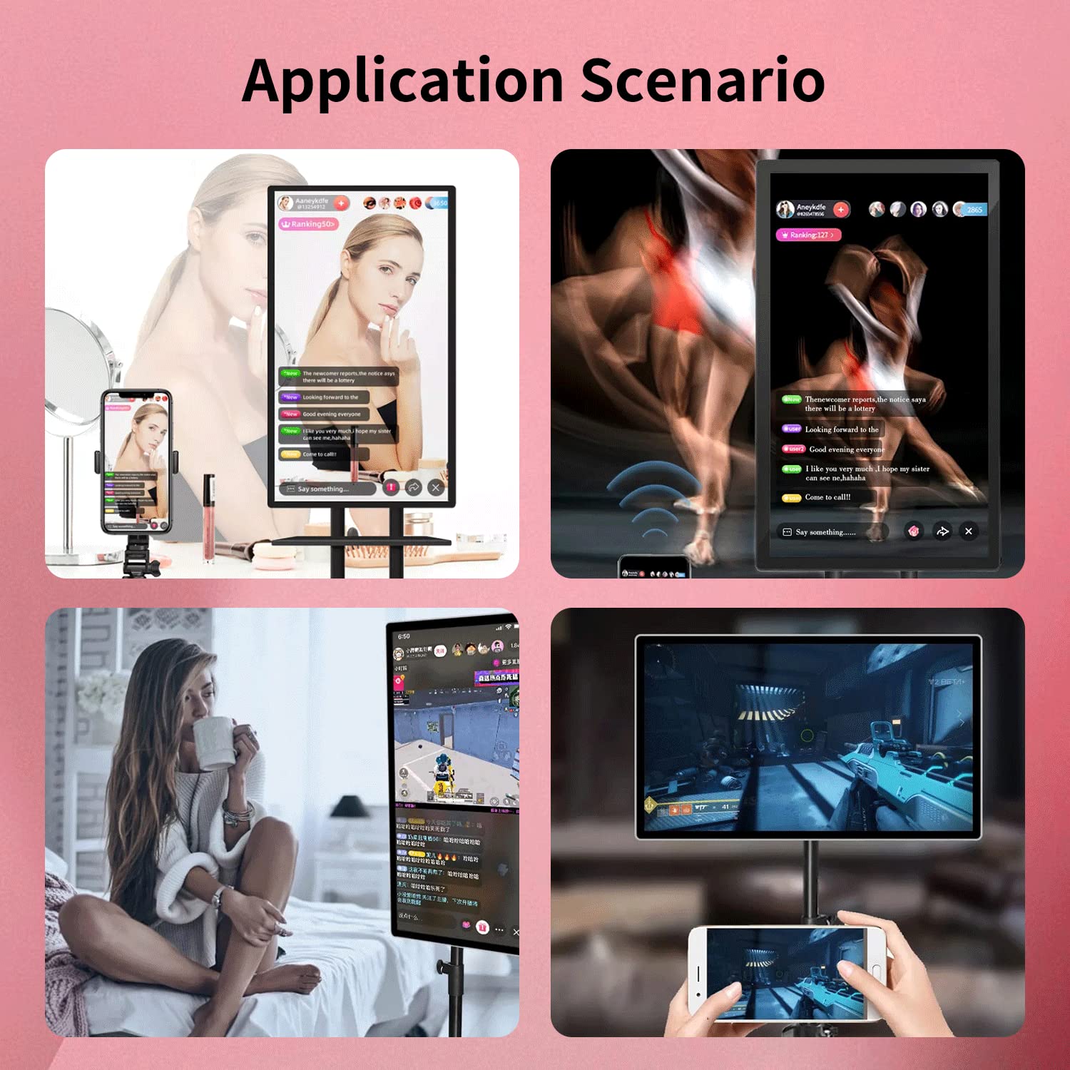 JYXOIHUB,43 Inch Live Streaming Equipment Smart Digital Whiteboard All-in-one USB Screen Mirroring from Android and iOS for YouTube TikTok Facebook Instagram, etc Live Streaming(Board Only)