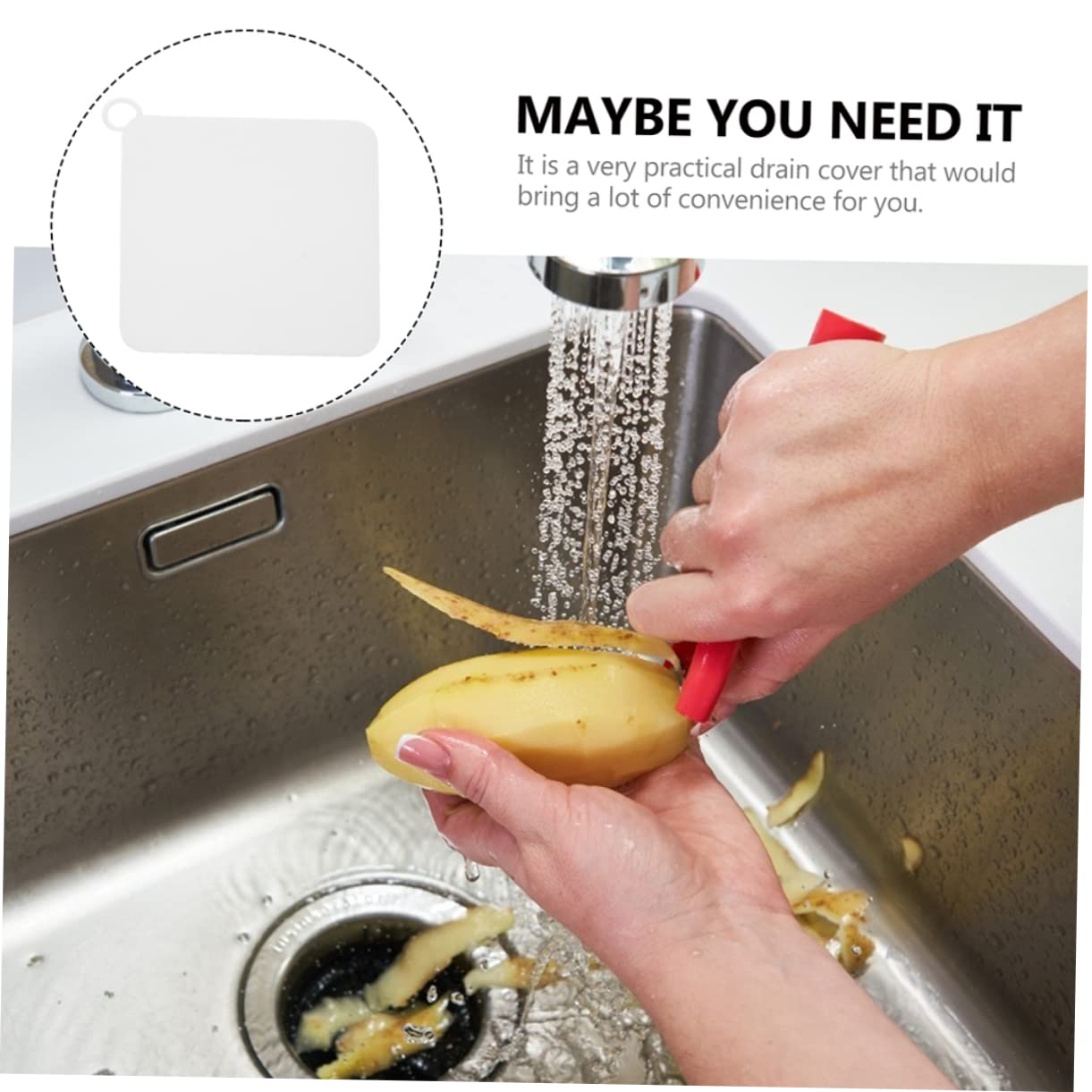 NESTINGHO 2pcs Toilet Insect Mat Sink Strainer Plug Tub Strainer Hair Catcher Lamp Topper Bath Plug Drain Water Sewer Covers Sink Strainer Stopper Toilet Drain Covers Floor White