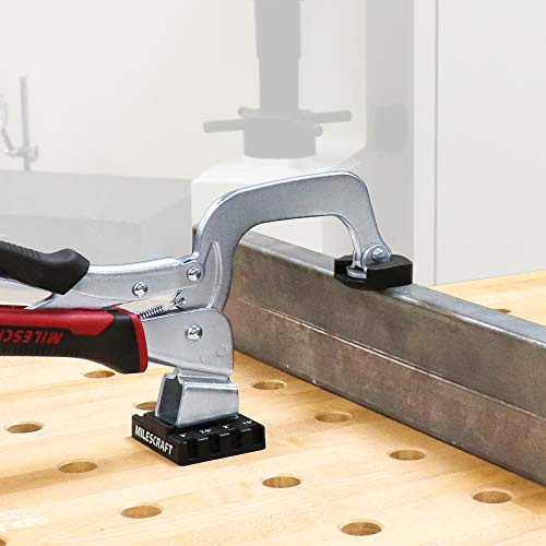 Milescraft 4007 6in Bench Clamp β Heavy Duty Hold Down Clamp with Non-Marring Rubber Pad for Use with T-Tracks, Clamp Tables & Clamp Plates on Different Woodworking Projects