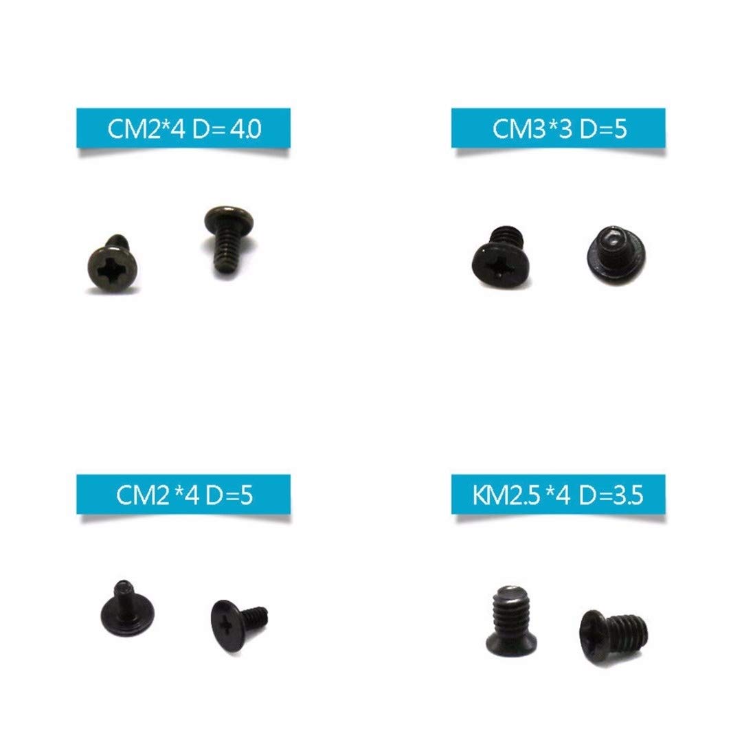 KHGWERO CZMY 320Pcs/Set Laptop Computer Notebook Screws Kit Assemble Fastening Flat Head Black Repair Case for IBM Dell Lenovo Samsung