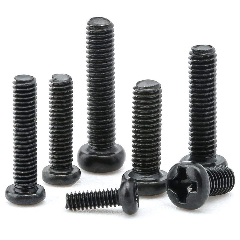 KHGWERO CZMY 650pcs Cross Recessed Round Pan Head Machine Screws Set M1.4 M1.7 M2 M2.5 M3 Mini Screw Laptop Computer Screw Cross Screw Kit