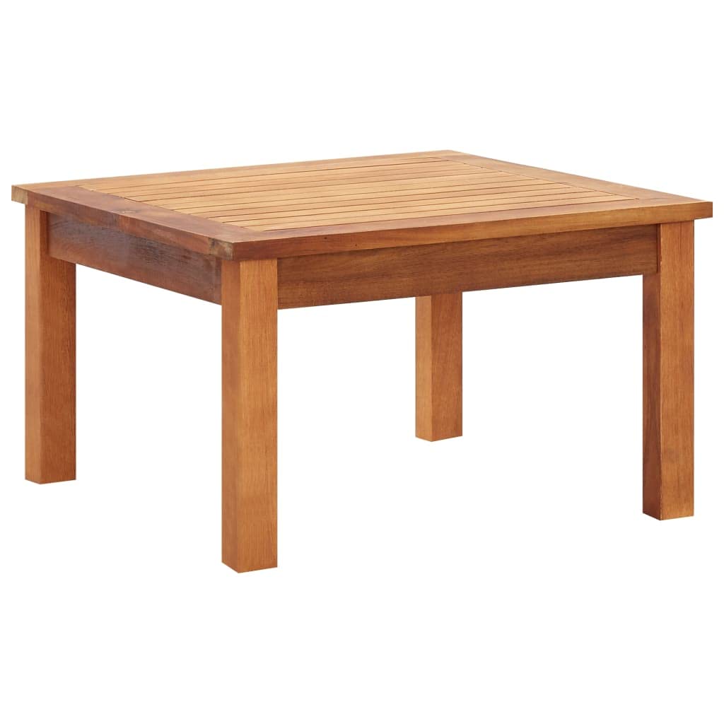 vidaXL Solid Acacia Wood Outdoor Coffee Table - Weather-Resistant and Easy-to-Clean Patio Table with Slatted Tabletop Design - Comfortable and Practical Outdoor Furniture - Brown
