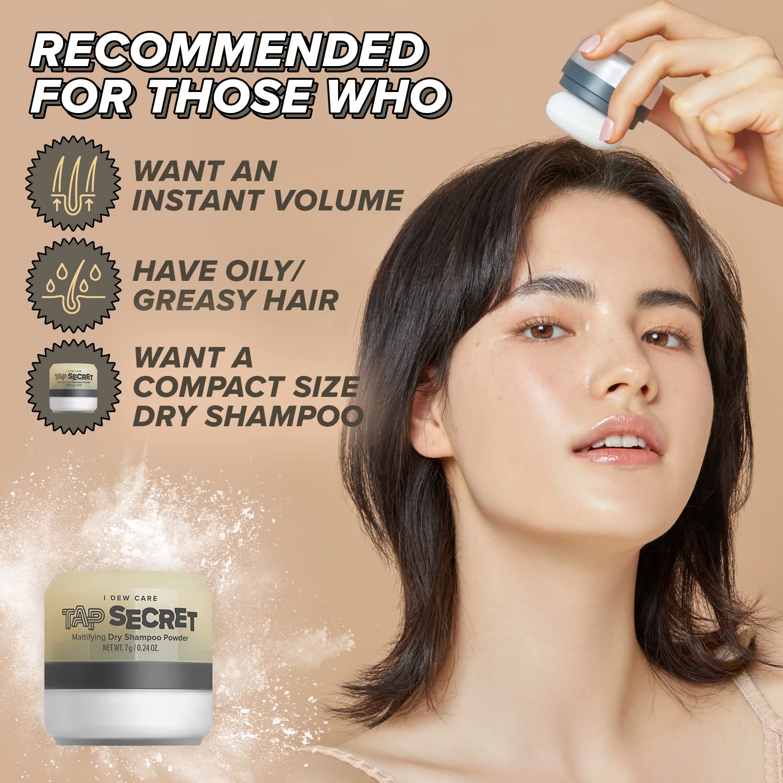 I DEW CARE Get To The Root Exfoliating Sea Salt Scalp Scrub + Tap Secret Mattifying Dry Shampoo Powder Bundle