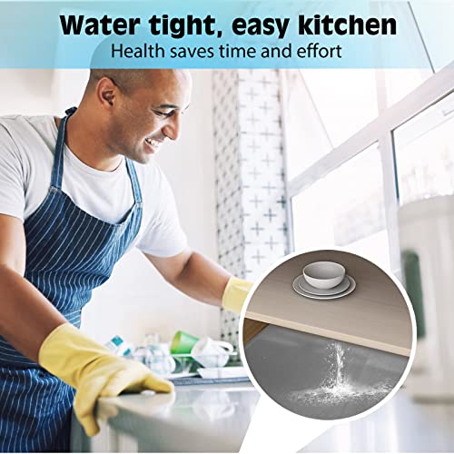 Kitchen Waterproof Under Sink Mat: Silicone Under Sink Liner，Under Sink Liner Drip Tray，34" x 22" Under Sink Kitchen Cabinet Mat，Under Sink Liner Drip Tray，Kitchen Sink Mats
