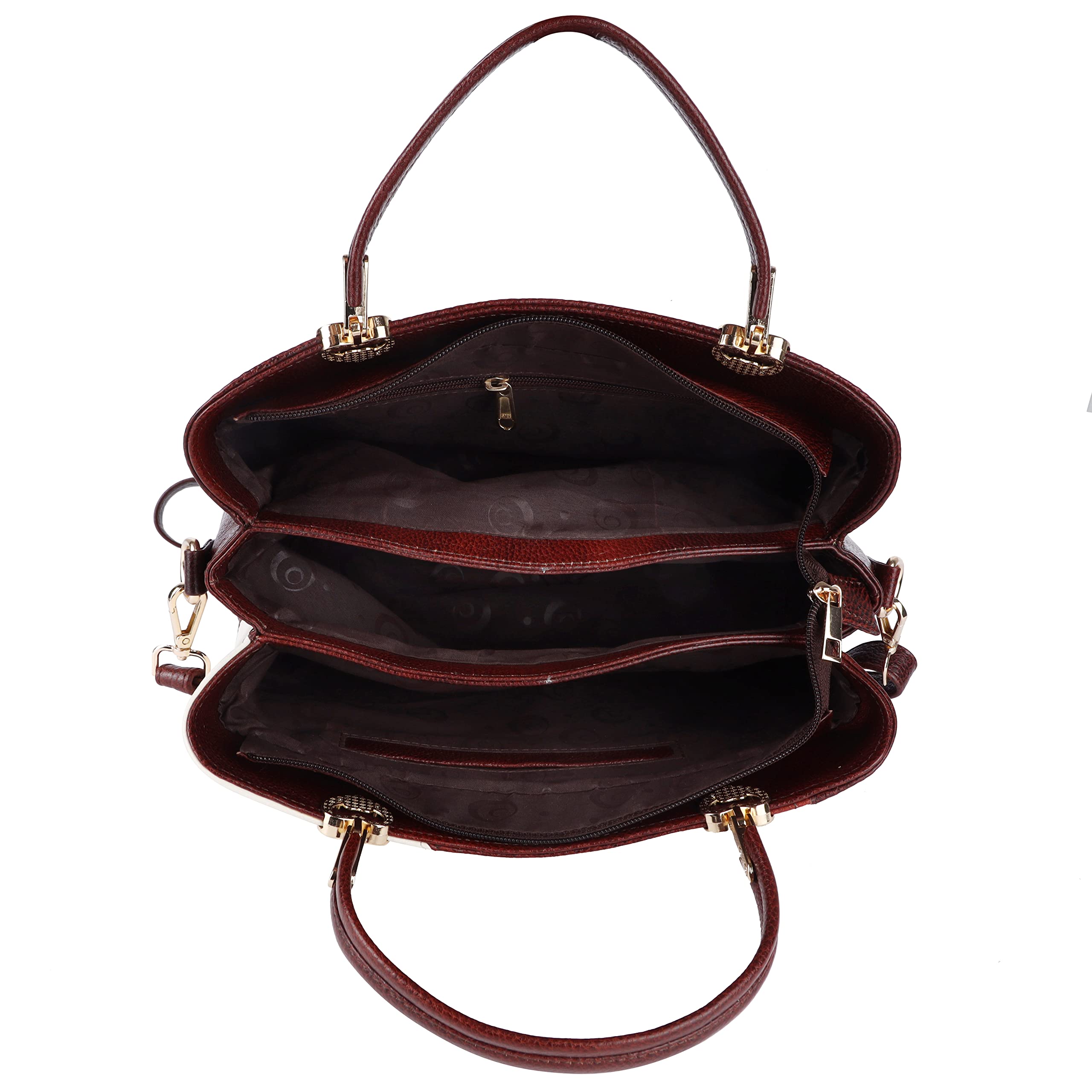Hammonds Flycatcher Genuine NDM Leather Women Handbag|WB3006V, BROWN, M