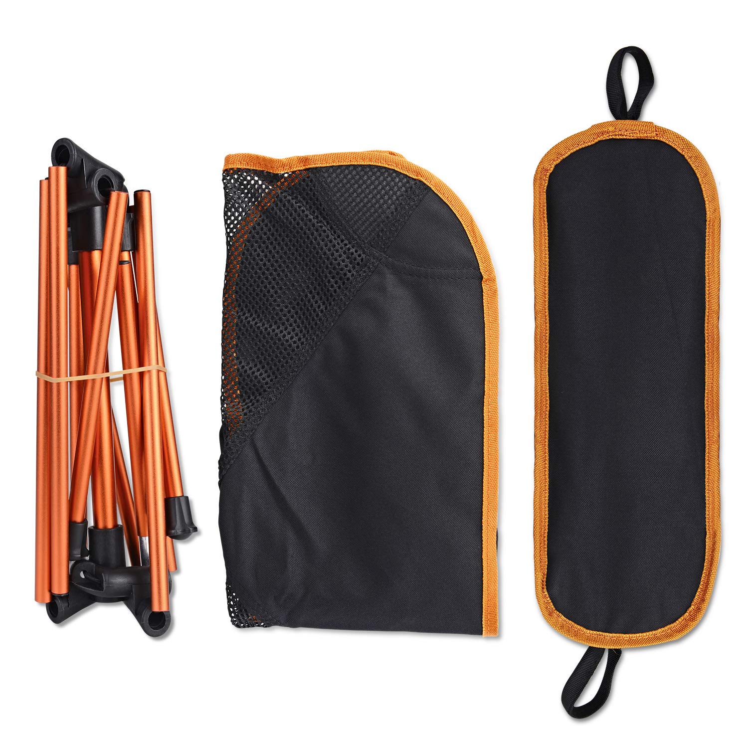 Esup Camping Chair, Ultralight Portable Compact Folding Beach Chairs with Carry Bag for Outdoor Camping, Backpacking, Hiking (Orange 1 Pack)