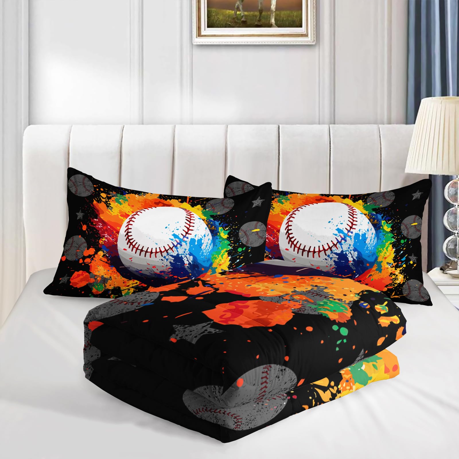 QOOMO Truck Comforter Queen Size,Kids Comforter Set,Christmas Tree Truck Printing Bedding Ultra Soft,Ultra Comforter 3 Piece Bedding Set Contain 1 Comforter Set 2 Pillowcases