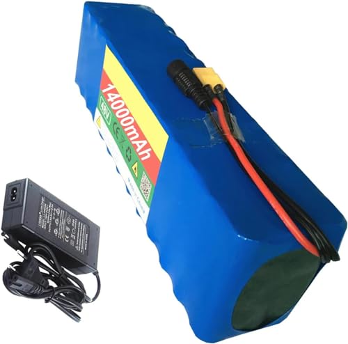 EsaSaM 48V 14Ah Electric Bicycle Lithium Battery Pack, 18650 with XT60 Connector+54.6V 2A Charger,for 200-750W Ebike Electric Bicycle Scooter,XT60