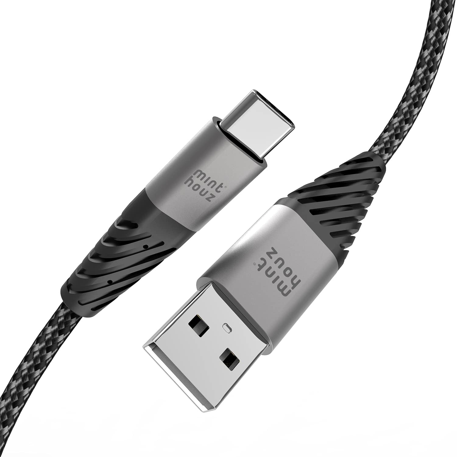 Minthouz USB C 60W Cable 3A Fast Charge - USB A to Type C Charge Cable, Compatible with Samsung Galaxy S10 S9 S8 Plus Note 9 8, Huawei, Moto Z Z2, LG V30 V20 [1-Pack 6ft]