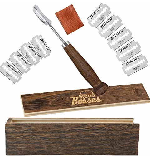 Round Bread Banneton Proofing Basket - 9 Inch Baskets and Bread Bakers Lame Slashing Tool - Dough Making Slasher Tools Baking Sourdough Bread Starter