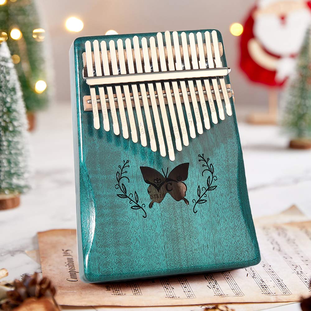 Grehge NAMBM Kalimba 17 Keys Thumb Piano with Tune Hammer,Shoulder Bag and Study Instruction,Portable Mbira Mahogany Wood Finger Piano