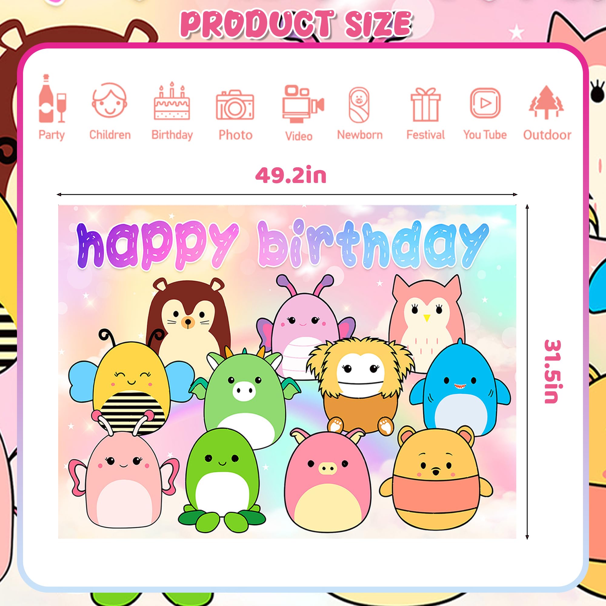 Grehge tty Party Supplies, Pink Themed Party Decoration, Include Banner, Cake & C