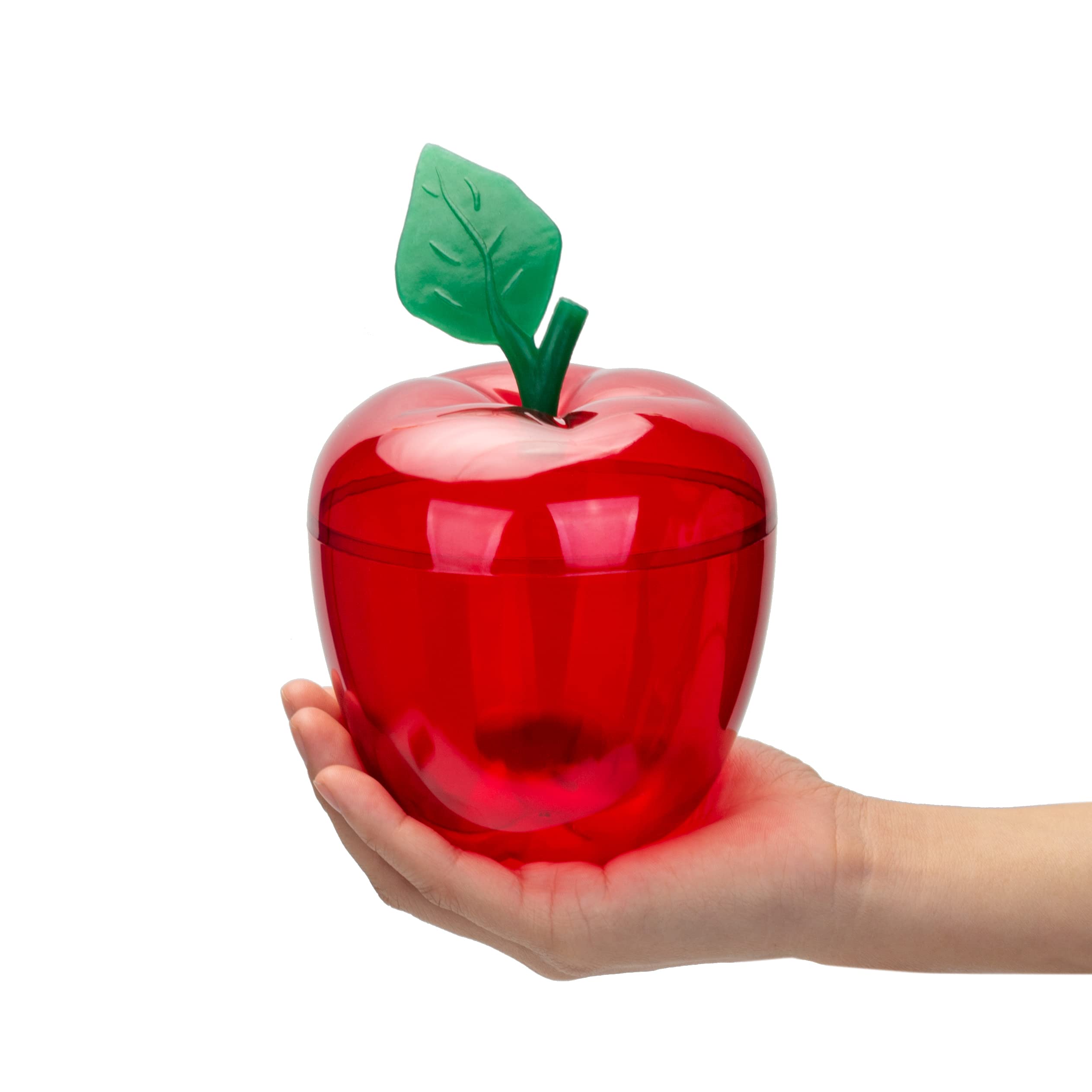 HANZE Large Red Apple Container, Apple Shaped Candy Toy Filling Containers Jar, Back To School Teacher Appreciation Gift, Wedding Party Ornaments Christmas Decorations Supplies Favors