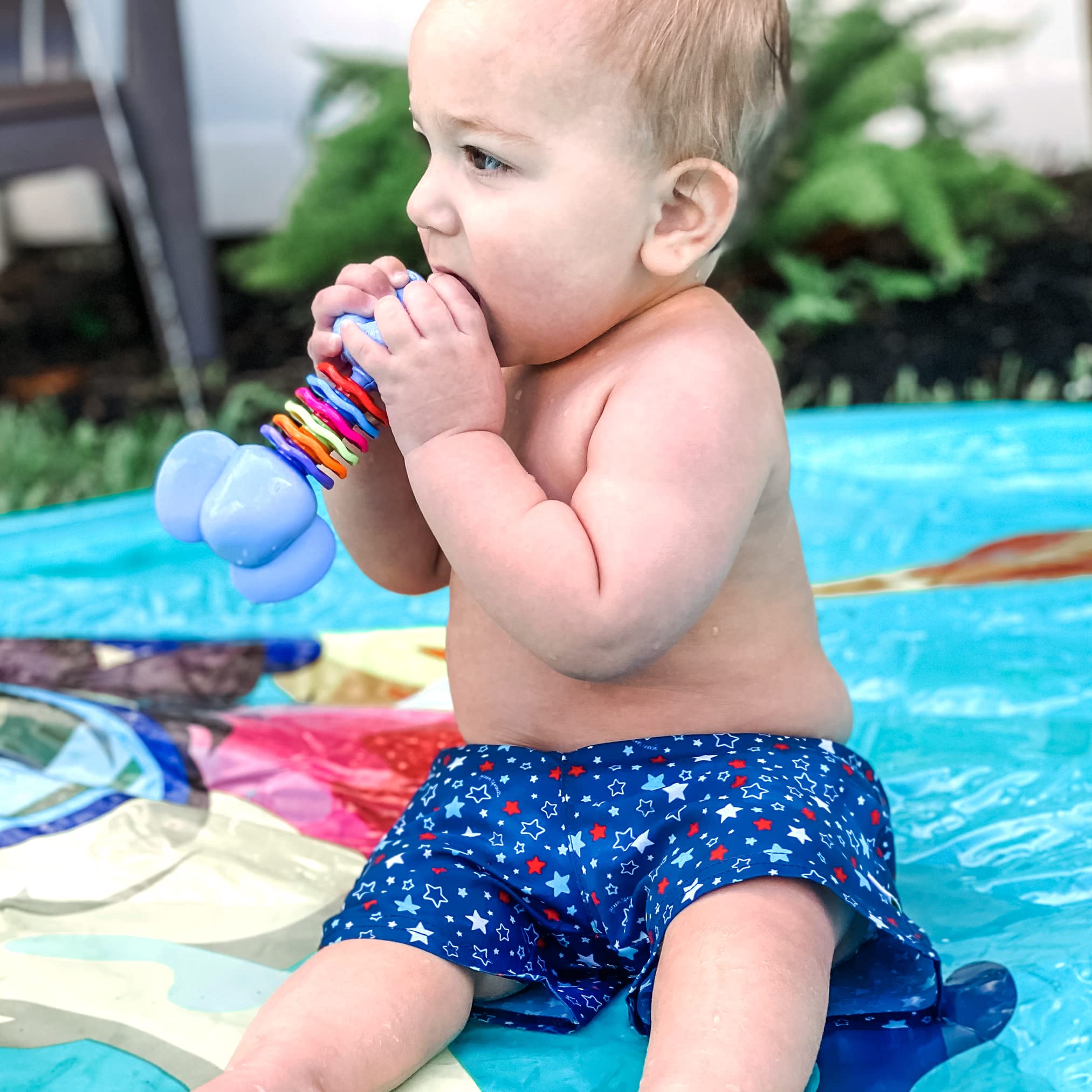i play. baby boys Trunks With Built-in Reusable and Toddler Swim Diaper, Navy, 2-3T US