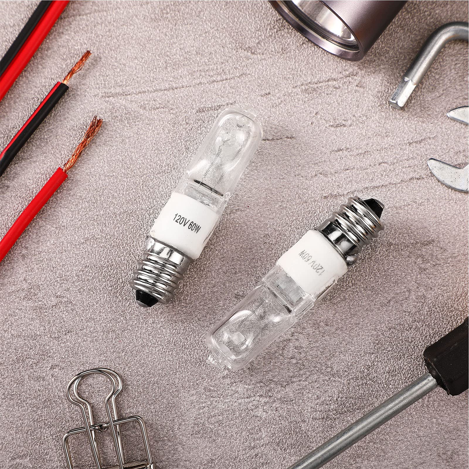 Honoson Incandescent Bulb 120V 60W Bulb E12 (Candelabra) Base Krypton Light Bulb (4)