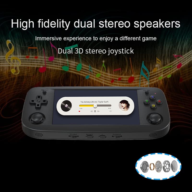 JoySeed RG503 Handheld Arcade Game Console with 23000 Games, 64G 4.95 Inch Retro Portable Game Console RK3566 - Black, 19 x 8.4 x 2.1cm, W8O0O152B5QK3437S0NF71