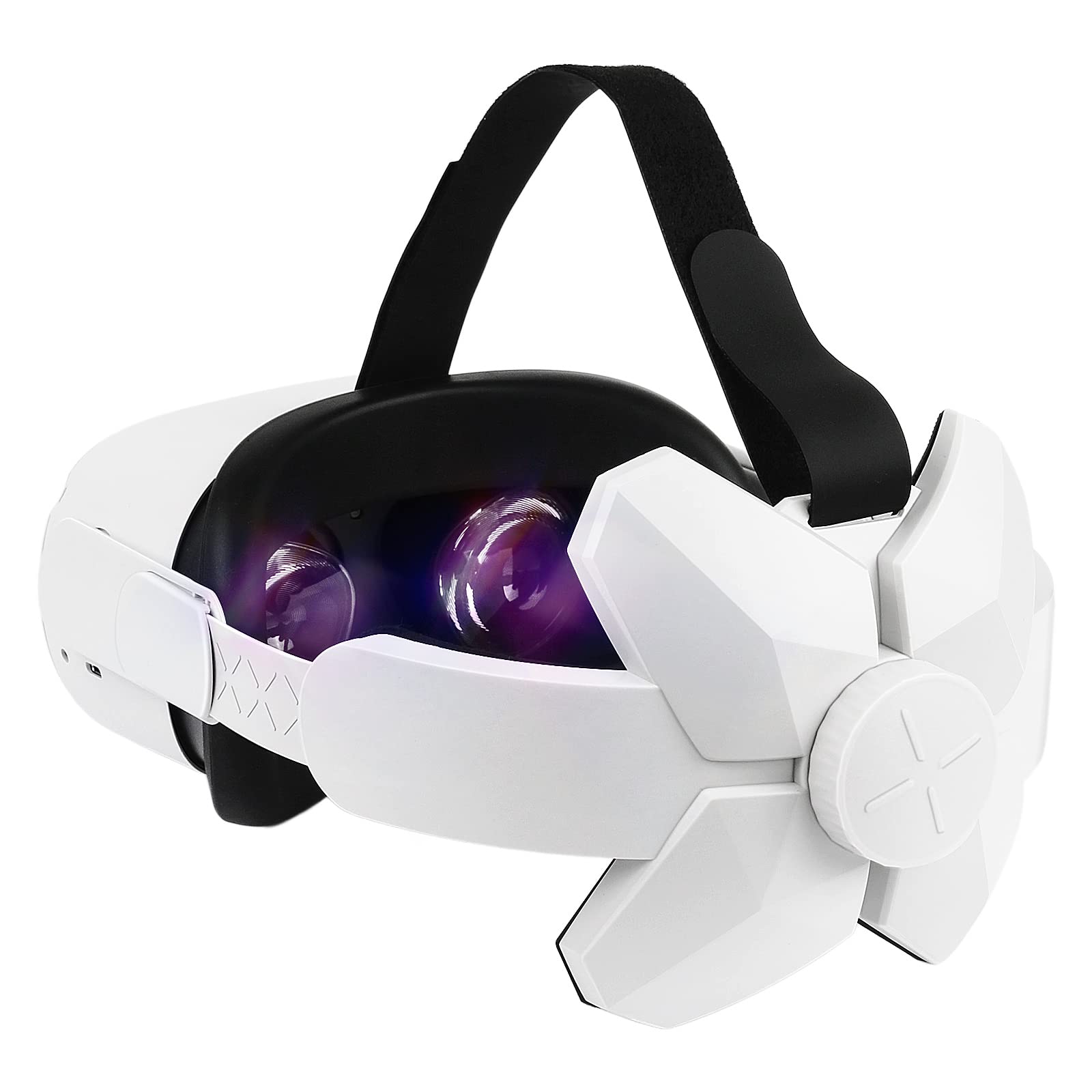 Head Strap for Oculus Quest 2 Elite Strap Accessories for Meta Quest 2 VR Headset Adjustable Headstrap Enhanced Support Comfort VR Gaming Durable Virtual Reality Set Headband Gift Kids Adults White