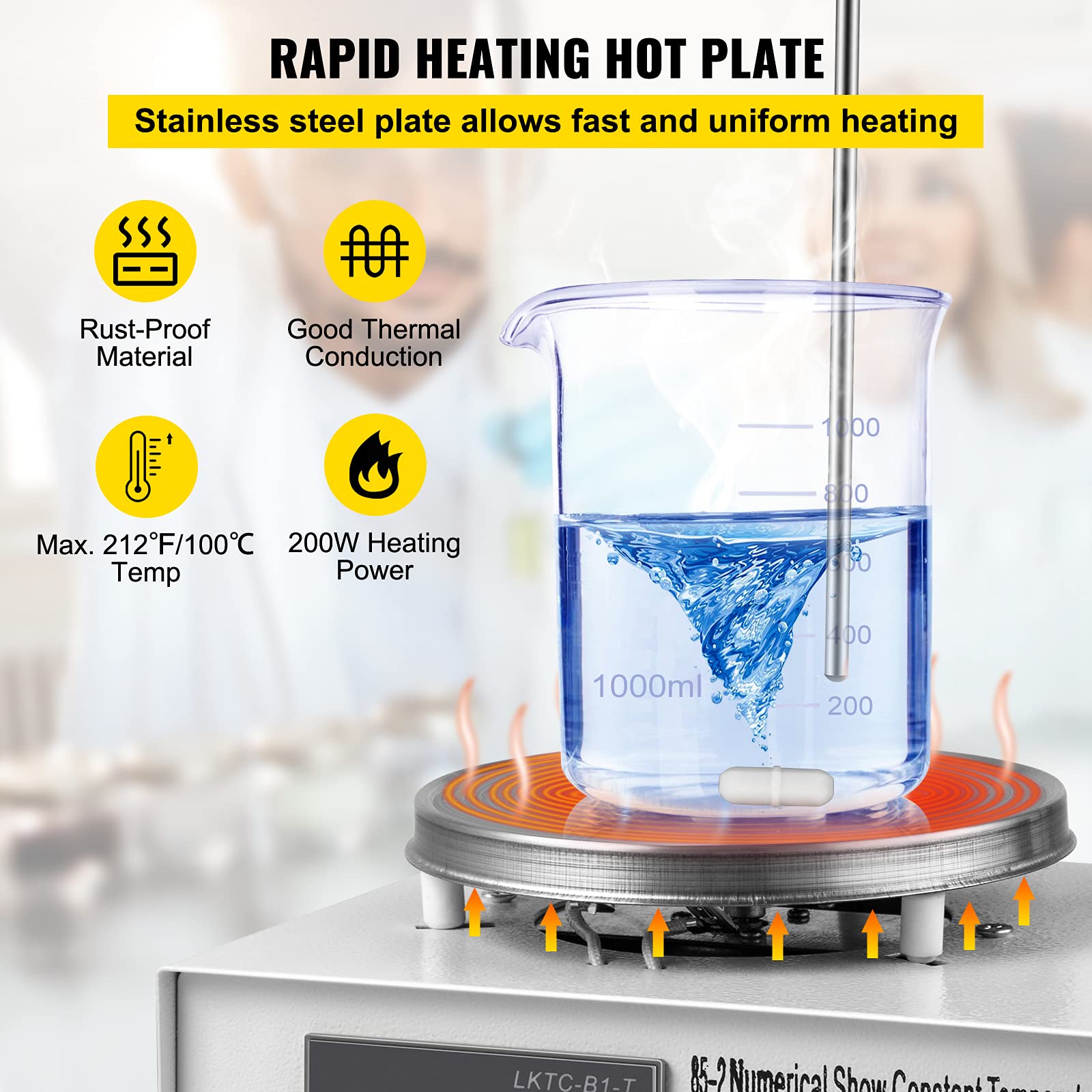 Magnetic Stirrer with Heating Plate 85-2 Hotplate Mixer 110V Digital Display