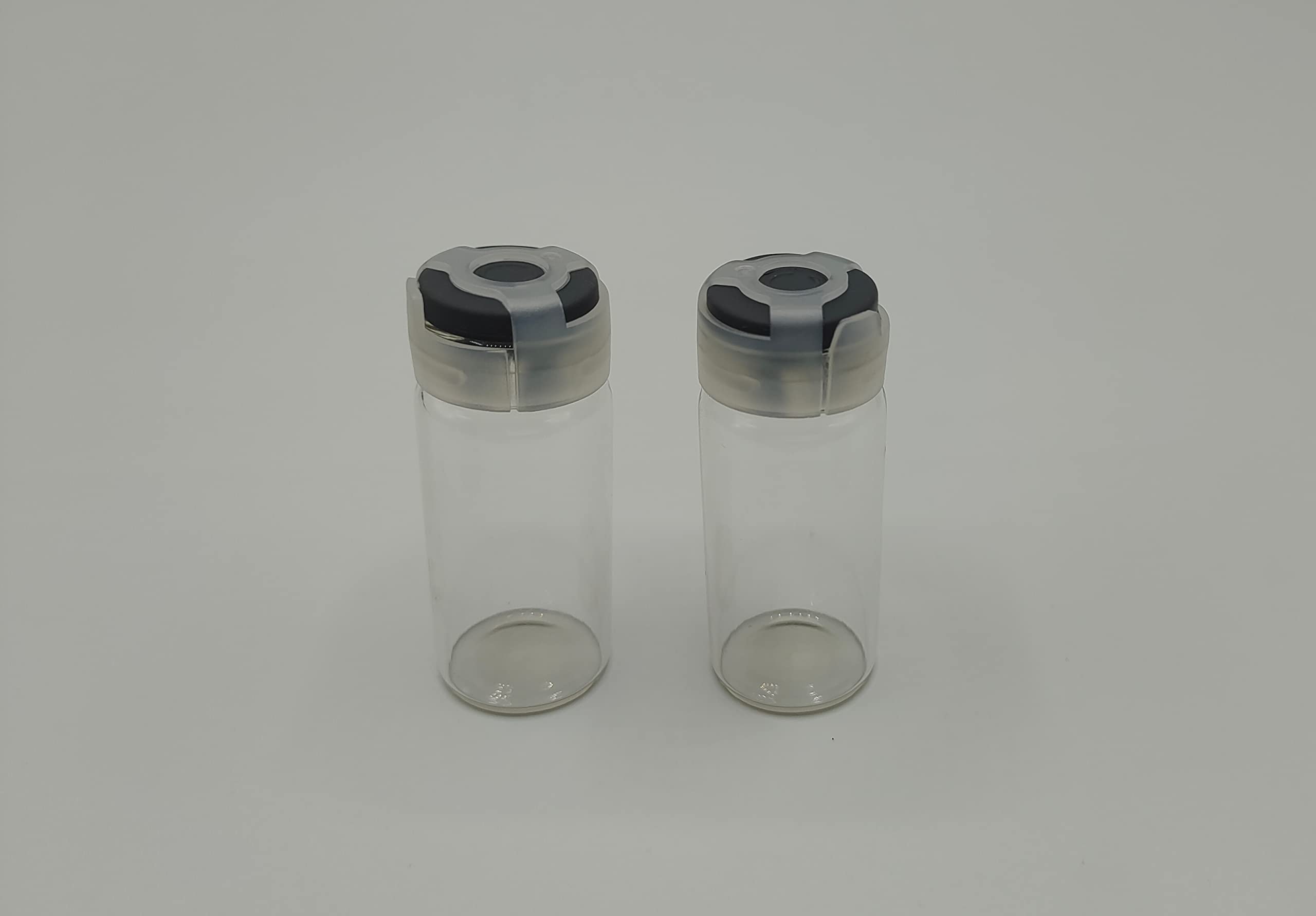 Karponge 10 Pcs 10ml Sterile Clear Vial, Seals Empty Vials, Lab Sample Vial, Glass Bottle with lid for Dilution and Mixing No Water. (Transparent)