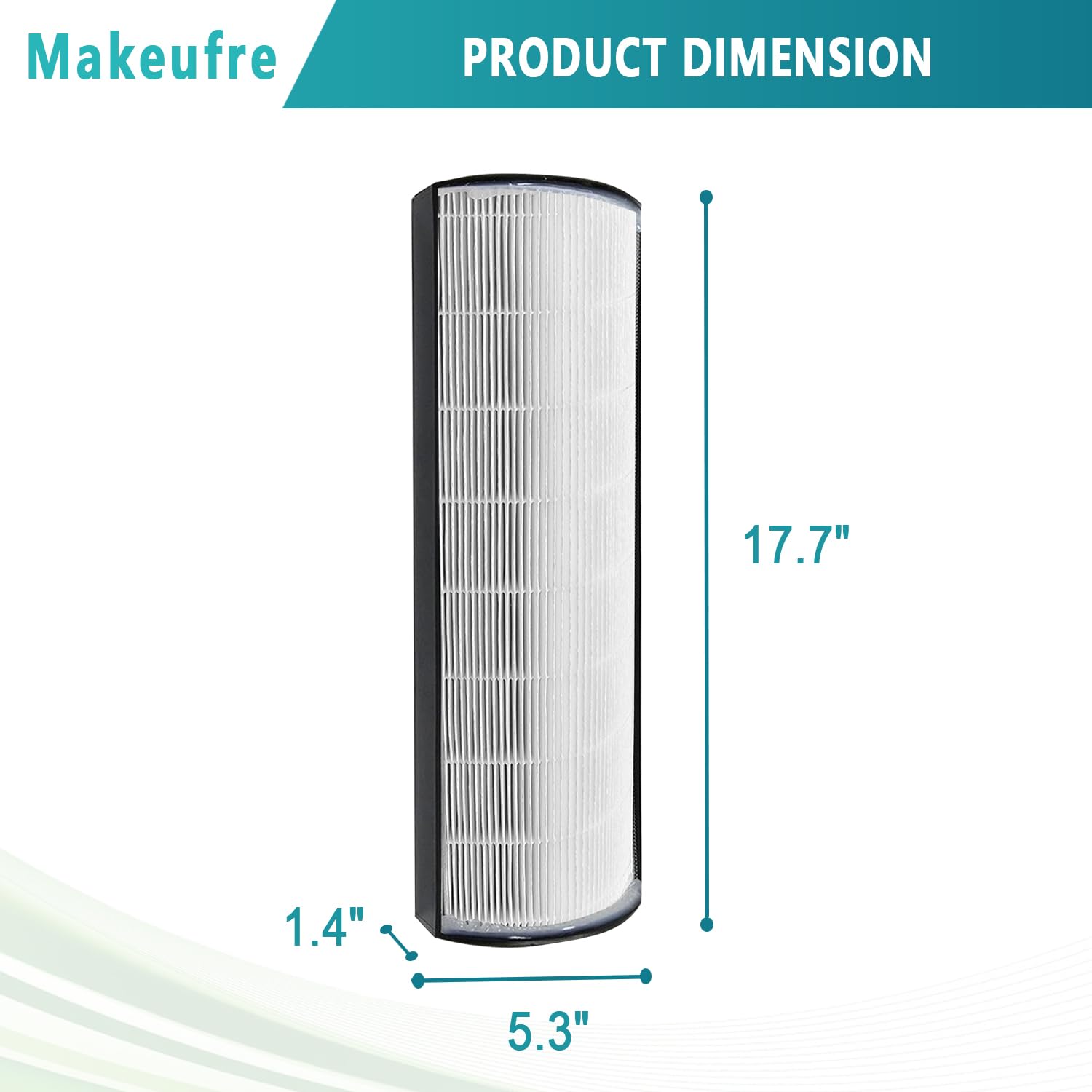 Makeufre Elite Filter Replacement PETWRFIL, Compatible with Pure Enrichment PureZone Elite 4-in-1 Air Purifier, 2 Pack (Elite Filter PET-WRFIL)