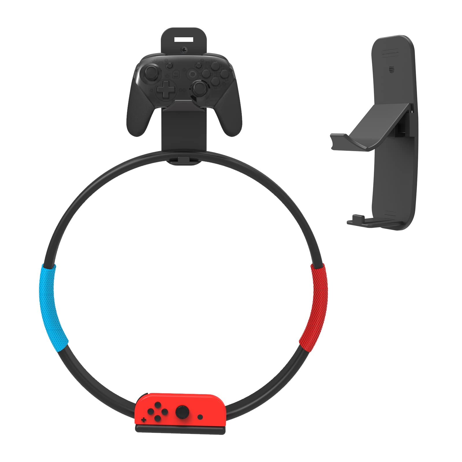 JOYTORN Wall Mount Hanger for Nintendo Switch Ring Fit Ring-Con,Pro Controller,PS5/PS4/PS3/Xbox Series S/X/Xbox 360/Xbox One/S/X/Elite Controller or Headset-Black