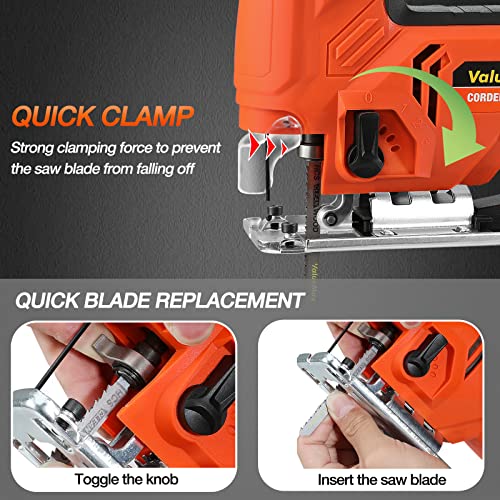 WORKPRO 13" Laminate Floor Cutter & ValueMax 5.0AMP Corded Electric Jigsaw
