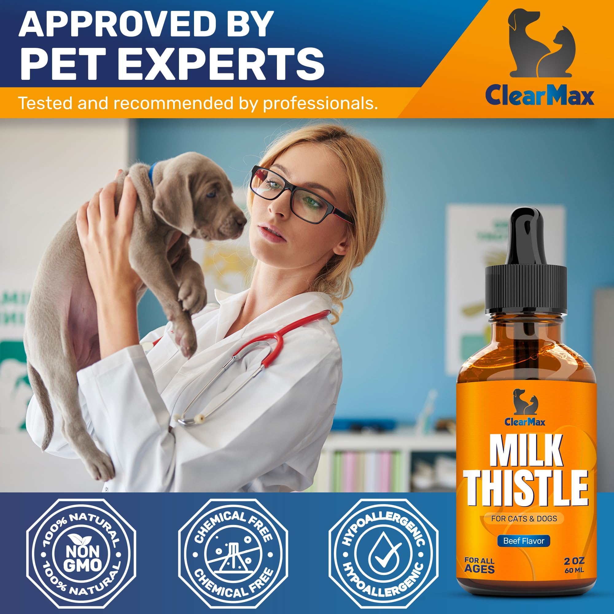 Milk Thistle for Dogs and Cats ◆ Dog Milk Thistle ◆ Milk Thistle for Cats ◆ Milk Thistle Supplement for Dogs and Cats ◆ Kidney Support for Dogs and Cats ◆ 2 Oz