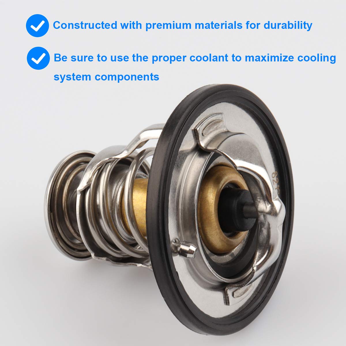 Engine Thermostat, Replace 90916-A3003, 90916A3003, 90916-03129 Compatible with Toyota Lexus - Avalon, Camry, Corolla, Highlander, Matrix, RAV4, Sienna, Solara, Tacoma, LS400, GS300, Yaris, More