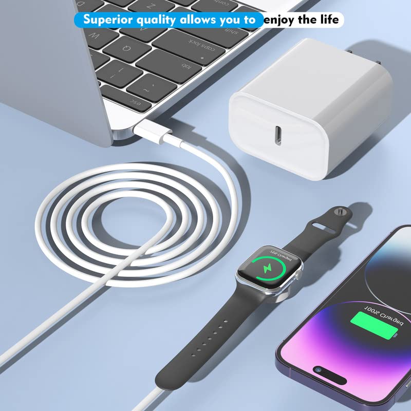 Watch Charger for Apple Watch Charger,USB C 20W Fast Charger Adapter 6.6FT iWatch Charger Magnetic Charging Cable Cord Apple Watch Charger for Apple Watch Support Apple Watch Series 8/7/6/5/4/3/2/1/SE