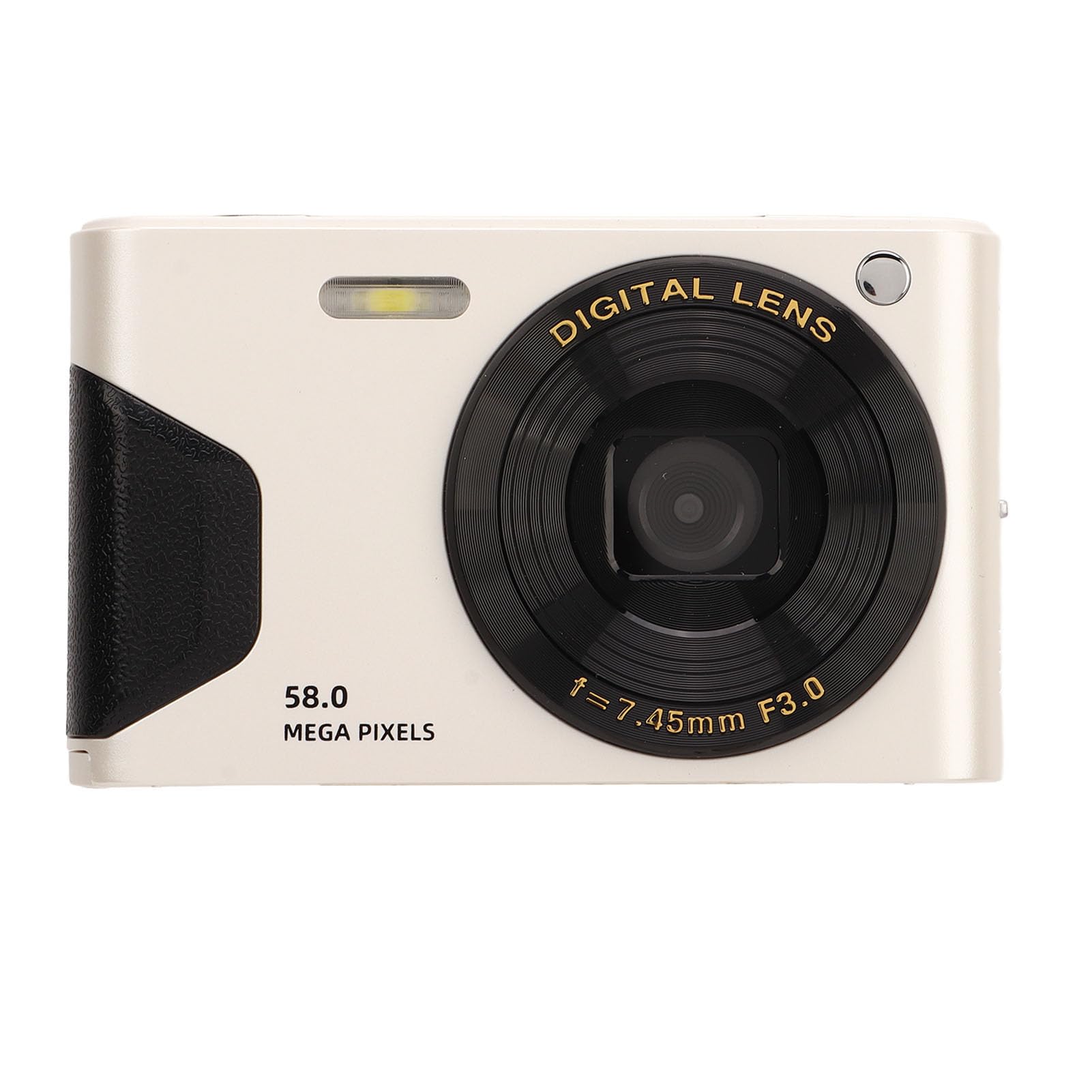 Digital Zoom Camera, Timing Photo 4K HD Smart Camera 800mAh Face Recognition 2.7 Inch TFT Screen with Electronic Shutter for Landscape Photography (White)