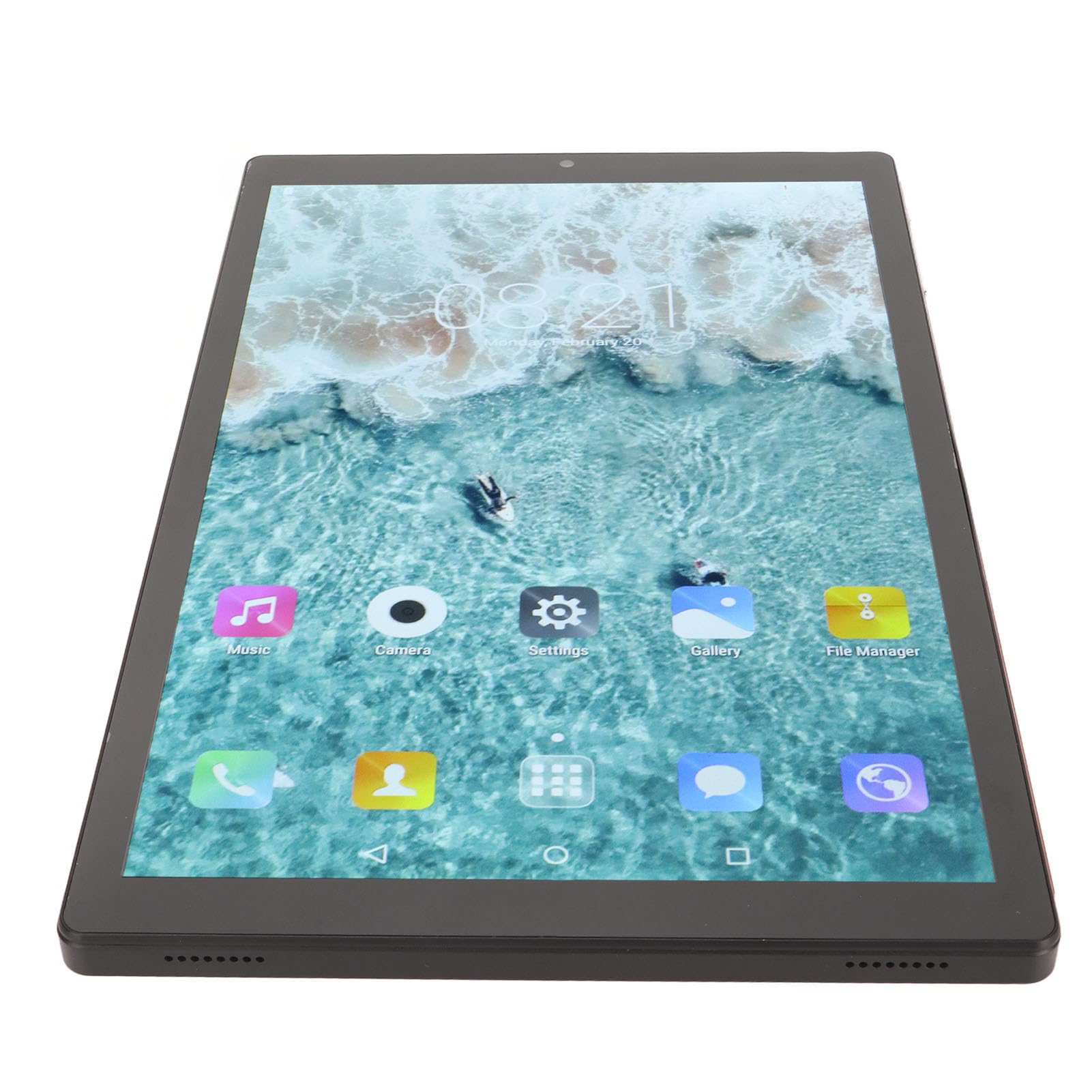 Haofy HD Tablet, 3 Card Slots Aluminum Alloy 10.1 Inch Orange Tablet 5800mAh 5G WiFi for Office (US Plug)