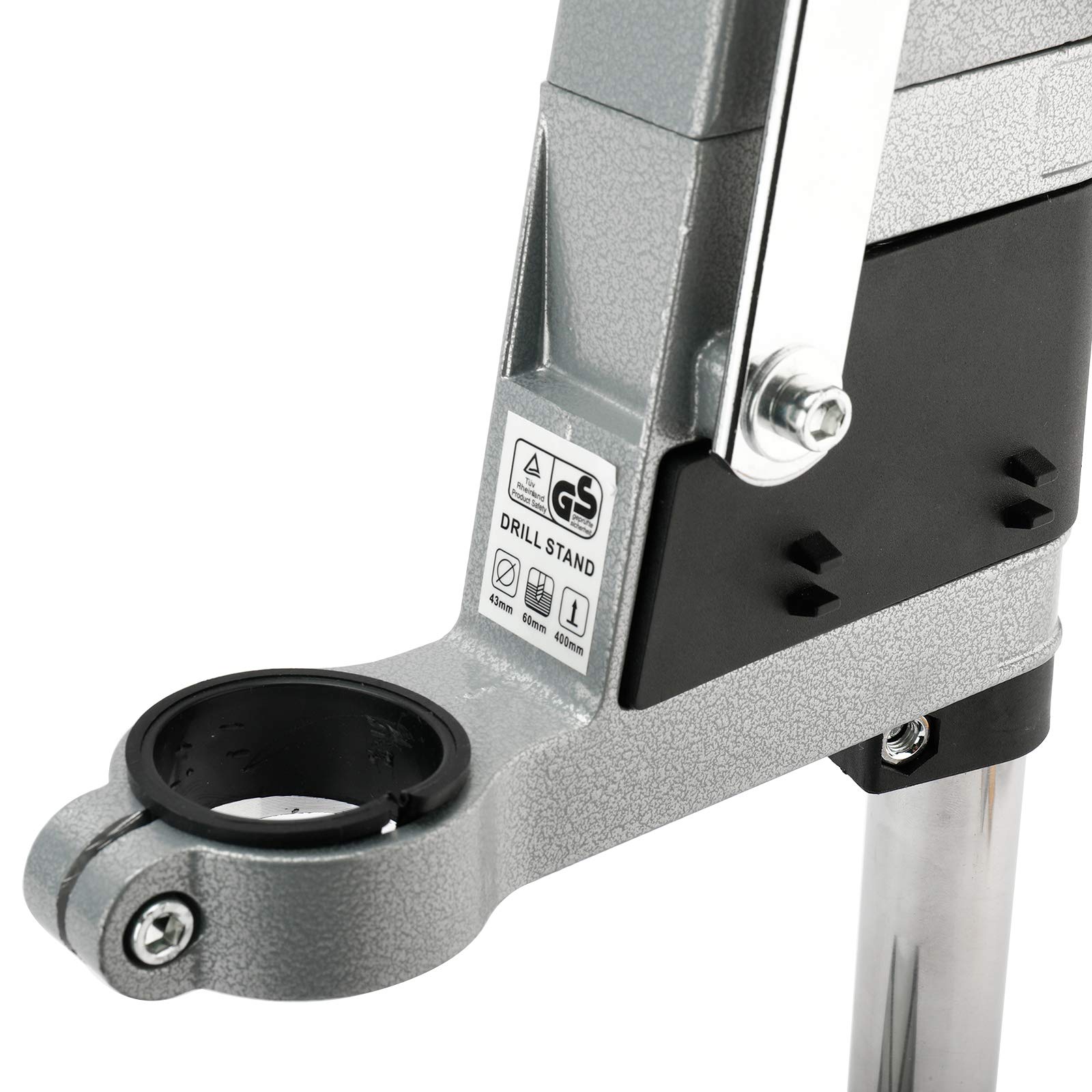 LuckyHigh Single Hole Adjustable Drill Press Stand 1 Mounting Hole Universal Bench Clamp Drill Press Table Workbench Repair Tool with Aluminum Base