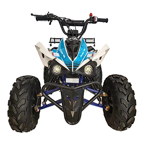 X-PRO 125cc ATV Quad Youth 4 Wheeler Adults ATVs Quads Middle Size 4 Wheelers (Blue)
