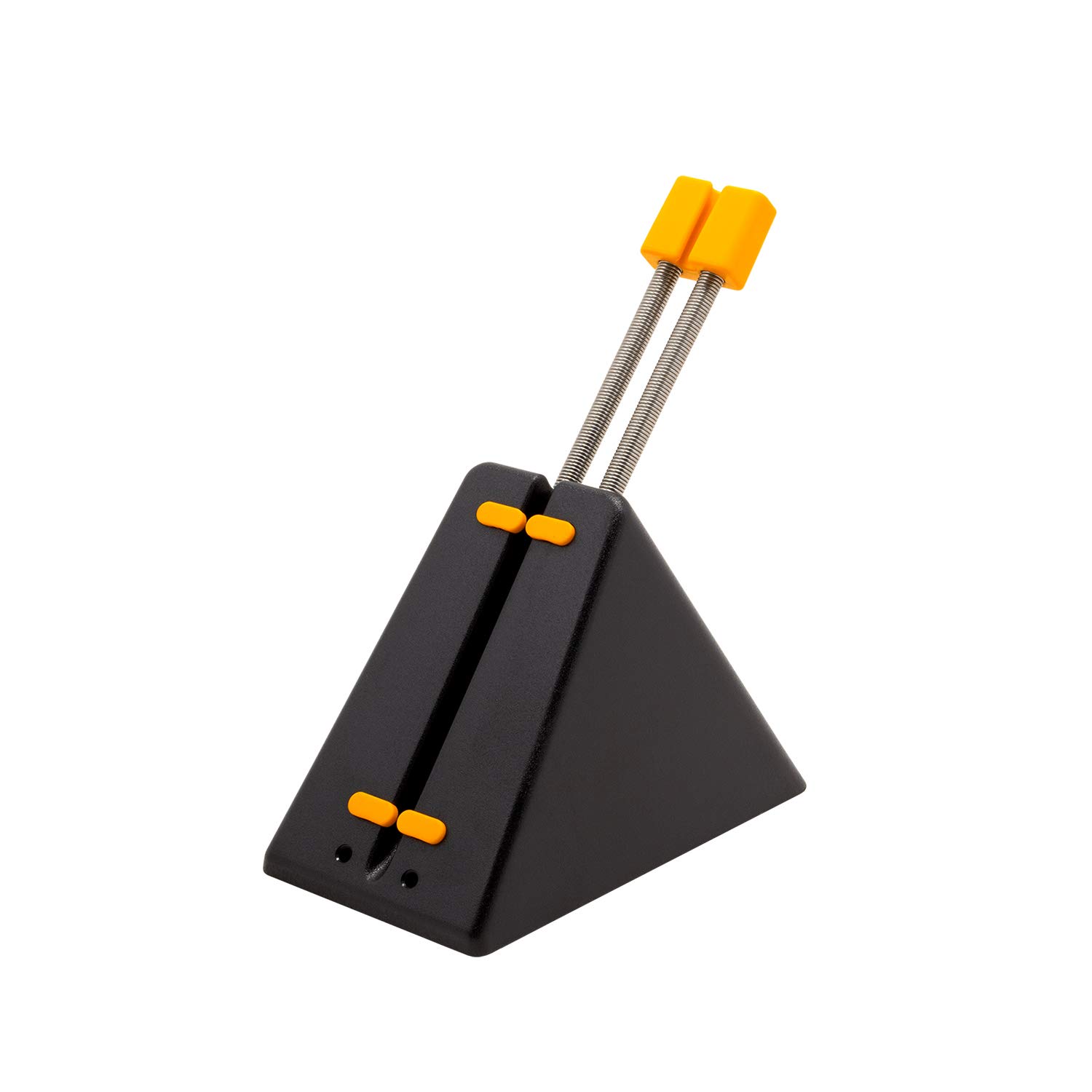 Fnatic Gaming Mouse Bungee Cable Management System for All Regular Mouse Cables, PC Mouse Cable Stand, Rubber Feet, Adjustable Spring, Black/Orange, 240g, 3.82 x 2.17 x 2.80