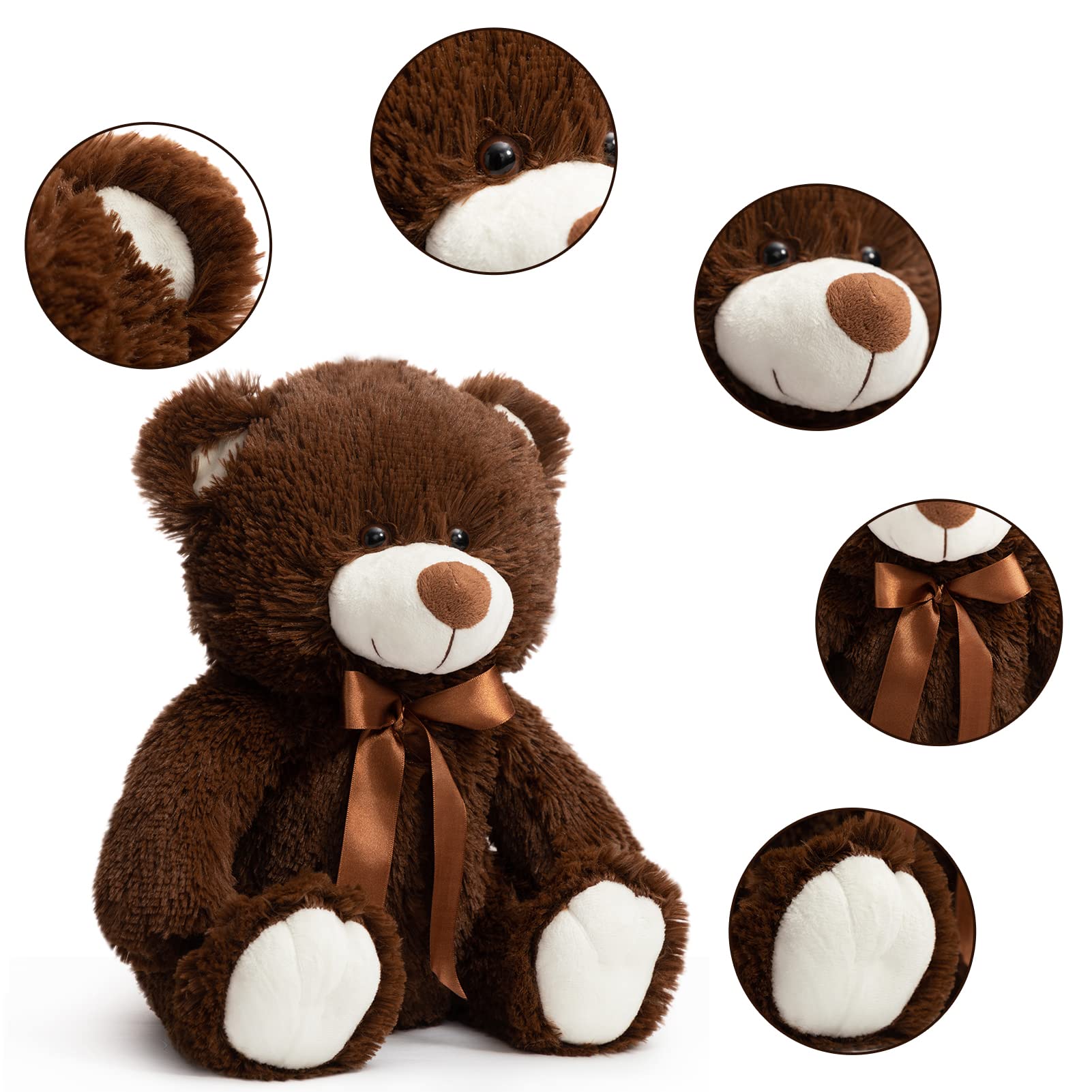 HOHO Super Color Teddy Bear Stuffed Animals Plush Stuffed Bear Congratulations Baby Shower Birthday Pink 14 inch