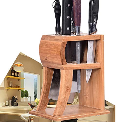 JHHDP Household Knife Holder Multifunctional Kitchen Knife Holder Storage Knife Holder Insert Knife Holder Kitchen Knife Rack Wooden
