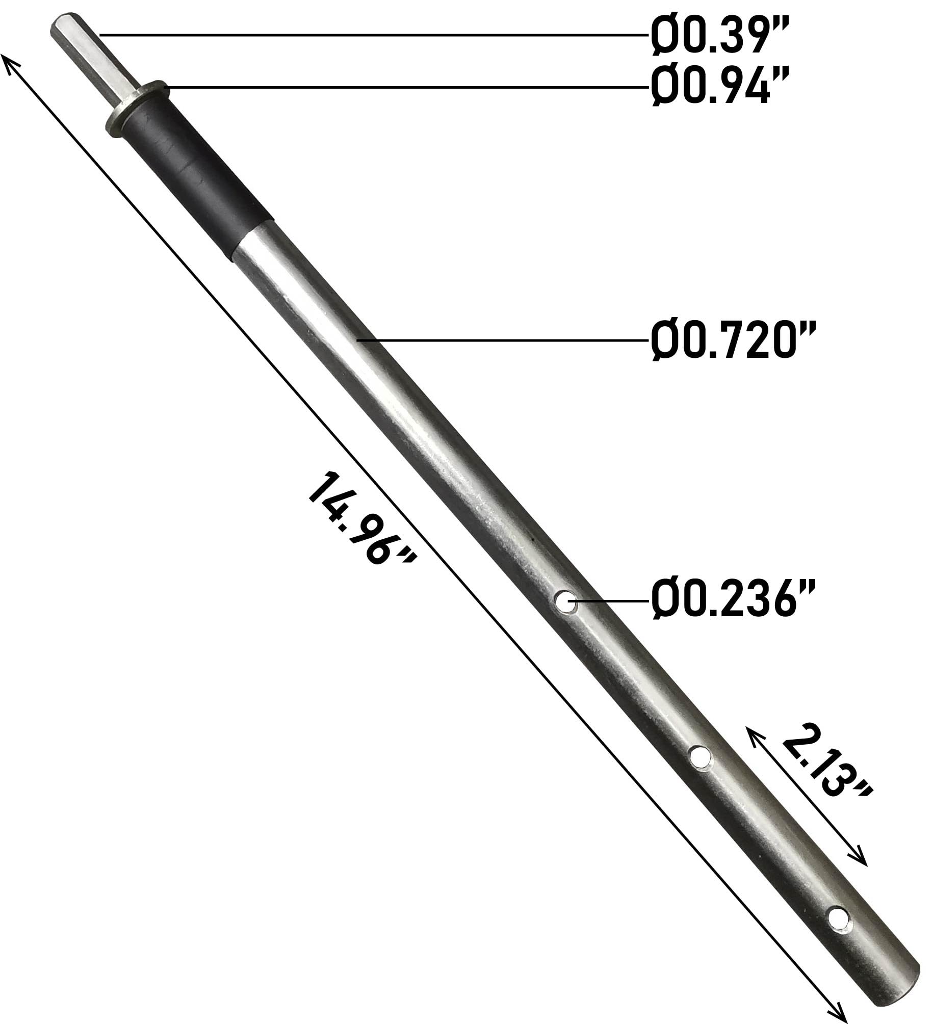 Ice Auger Drill Adapter Extension 16" β 18mm/0.720β Steel Cordless Drill Attachment for Ice Auger Drill Conversion